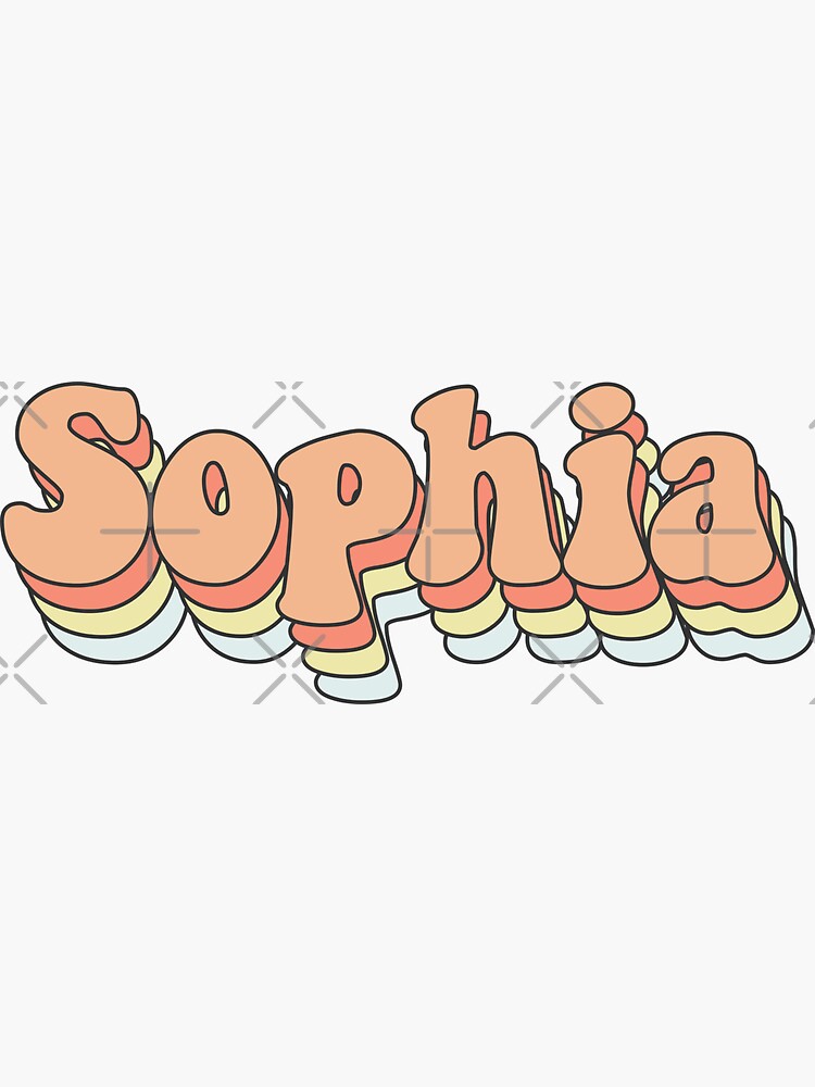 "Sophia - Custom Aesthetic Trendy Name" Sticker for Sale by jdotrdot712 ...