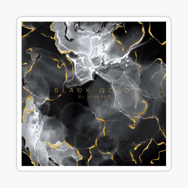 "Black Gold" Sticker for Sale by techajir | Redbubble