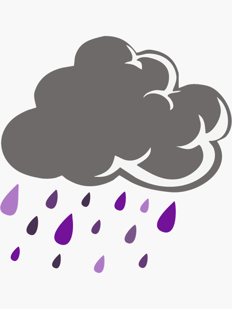 "Literal Purple Rain Cloud" Sticker for Sale by SkySVG | Redbubble