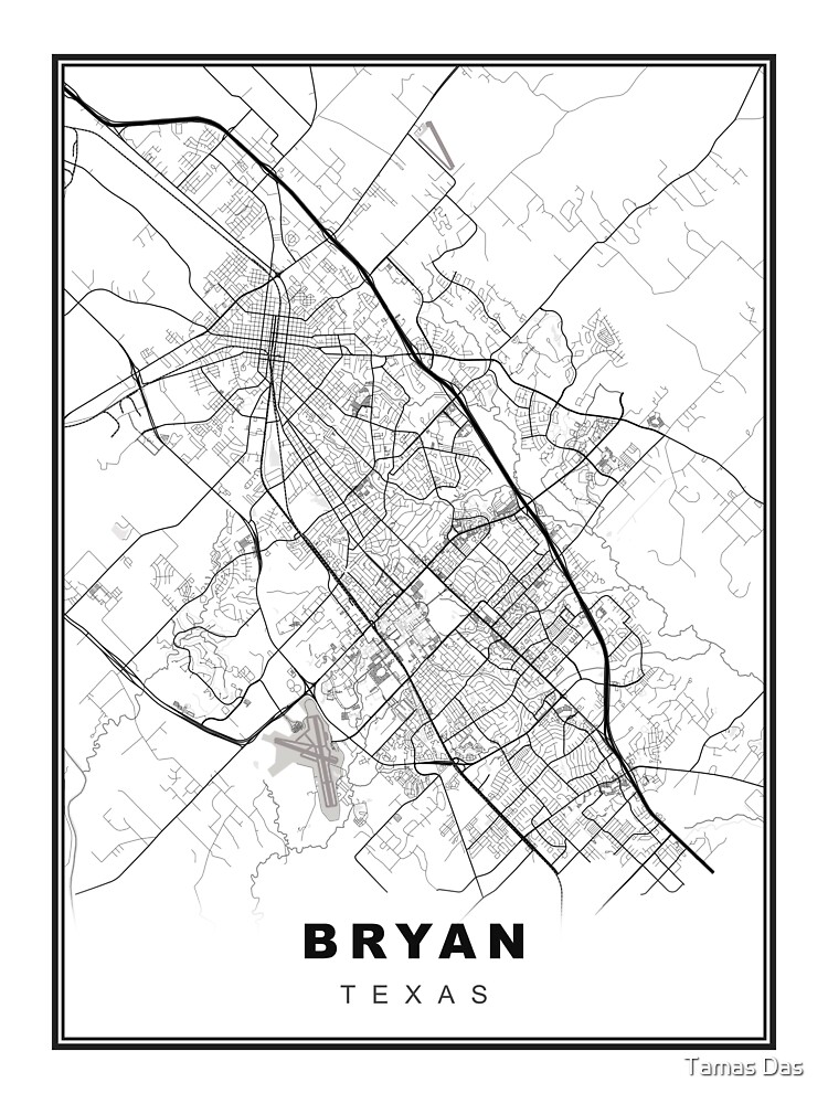 "Bryan Map" Sticker for Sale by sibudas | Redbubble