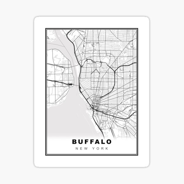 "Buffalo Map" Sticker for Sale by sibudas | Redbubble