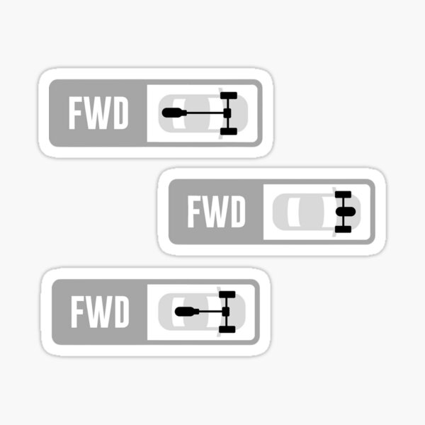 "Front Engine FWD" Sticker for Sale by Arbaz | Redbubble