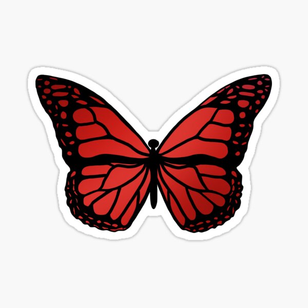 "Red butterfly" Sticker for Sale by srcoyle | Redbubble