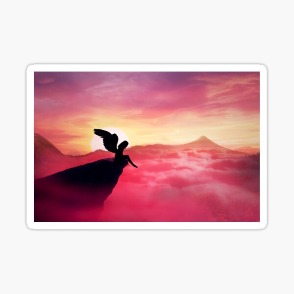 "fallen angel" Sticker for Sale by psychoshadow | Redbubble
