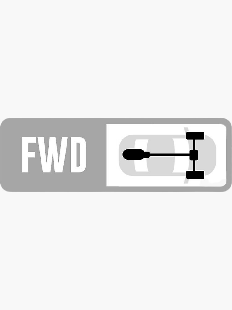 "Rear Engine FWD" Sticker for Sale by Arbaz | Redbubble