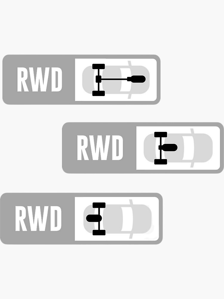 "Front Engine RWD" Sticker by Arbaz | Redbubble