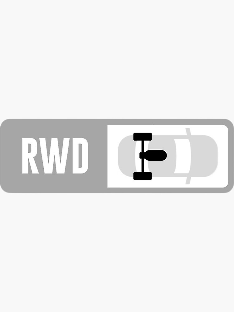 "Mid Engine RWD" Sticker by Arbaz | Redbubble