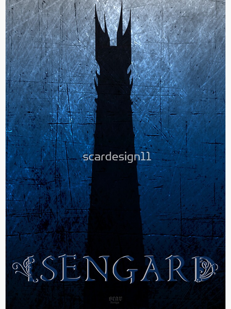 "Isengard Poster" Sticker for Sale by scardesign11 | Redbubble