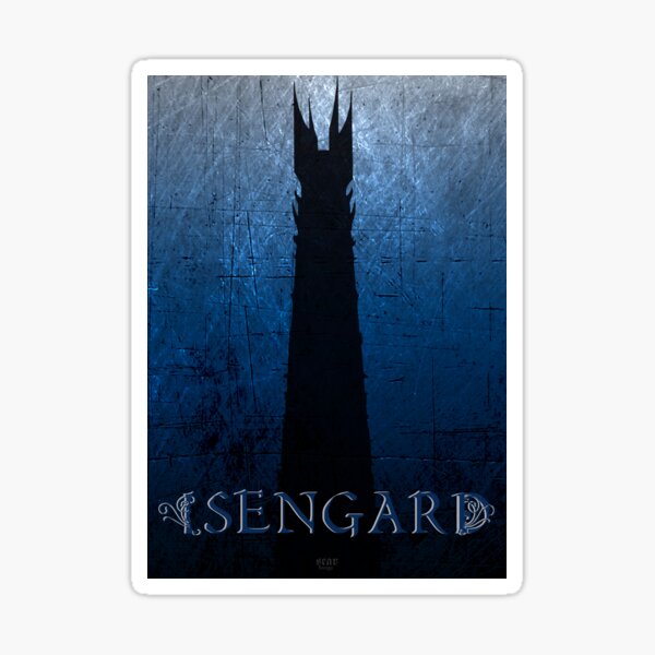 "Isengard Poster" Sticker for Sale by scardesign11 | Redbubble