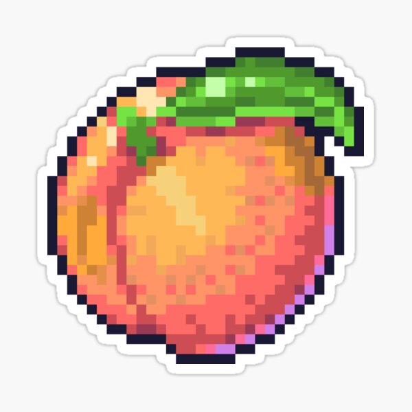 "Pixel Peach" Sticker for Sale by chipdesigns | Redbubble