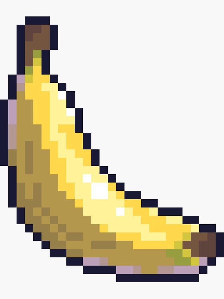 "Pixel Banana" Sticker for Sale by chipdesigns | Redbubble