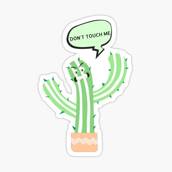 "angry cactus" Sticker for Sale by DeCoolFactory | Redbubble