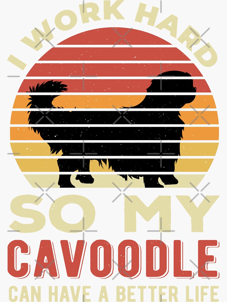 "Funny Cavoodle" Sticker by artworkbyrihen | Redbubble