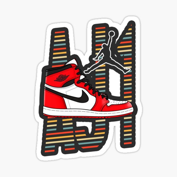 "Jordan 1 Sneaker" Sticker for Sale by Ricky-Uwoow | Redbubble