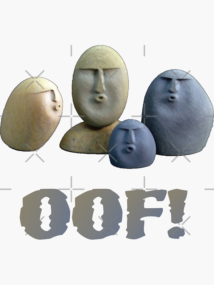 "Oof Stone Meme" Sticker for Sale by Marzuqi Che Rose | Redbubble
