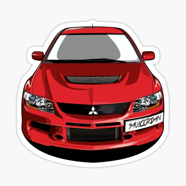 "Lancer EVO IX" Sticker for Sale by SaulCordan | Redbubble