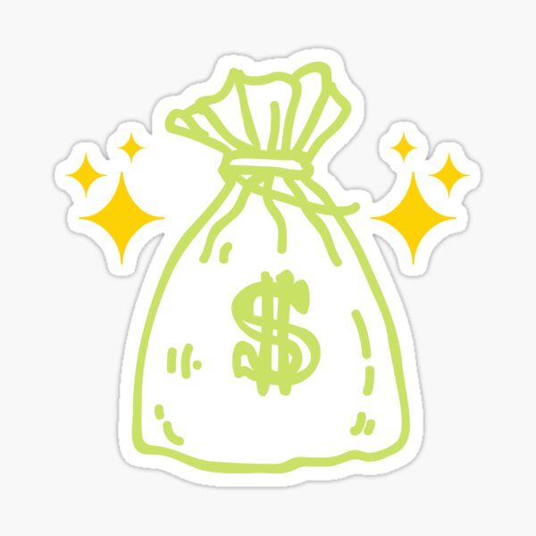"Money Bag" Sticker for Sale by LookNook | Redbubble