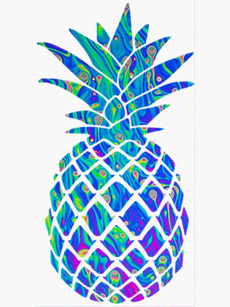 "rainbow pineapple" Sticker for Sale by dmorissette | Redbubble
