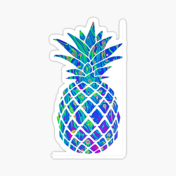 "rainbow pineapple" Sticker for Sale by dmorissette | Redbubble