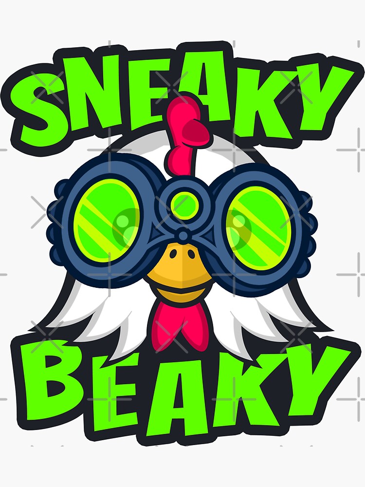 "Sneaky Beaky Chicken" Sticker for Sale by archanor | Redbubble