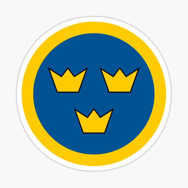"SWEDISH AIR FORCE ROUNDEL" Sticker for Sale by WOOFANG | Redbubble
