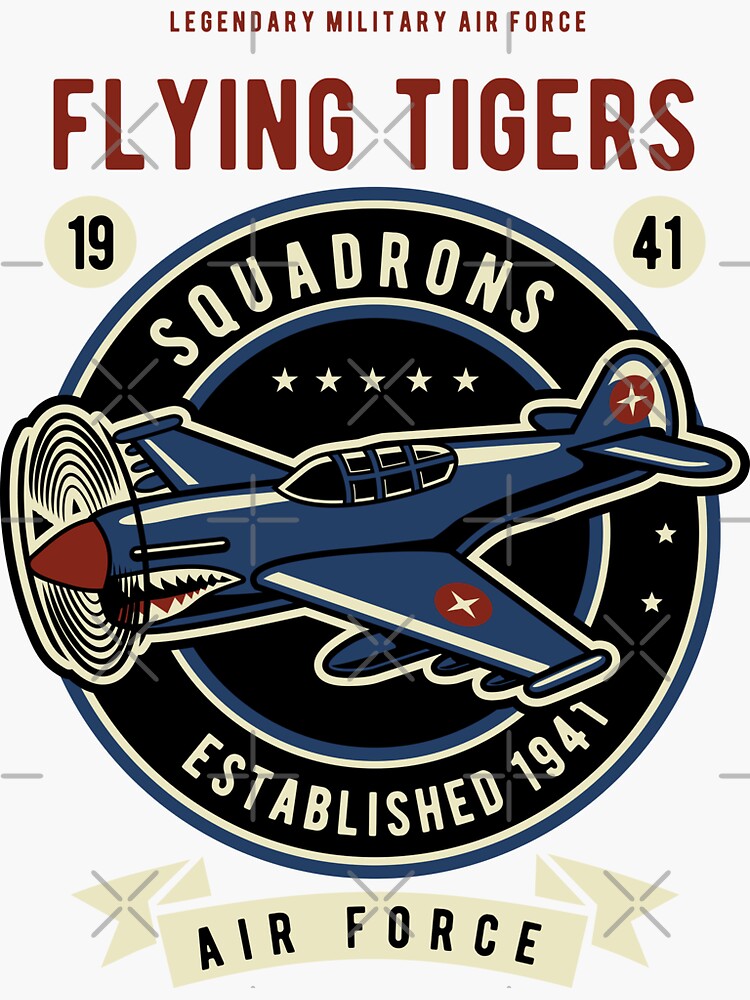 "Flying Tigers - Legendary american volunteer group" Sticker by paps01 ...