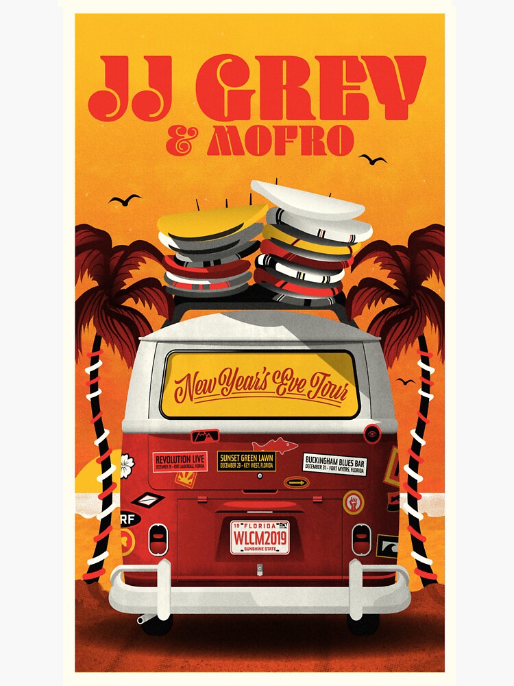 "JJ Gray & Mofro" Sticker by DeniMalik | Redbubble