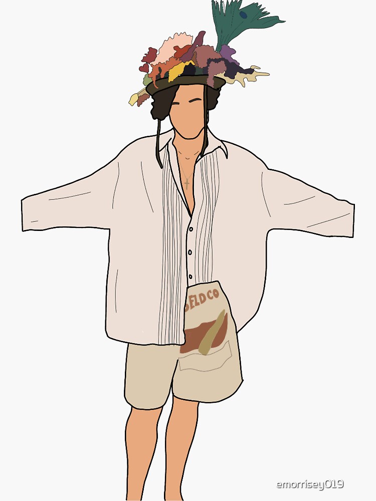 "Harry Styles Golden Photoshoot" Sticker by emorrisey019 | Redbubble