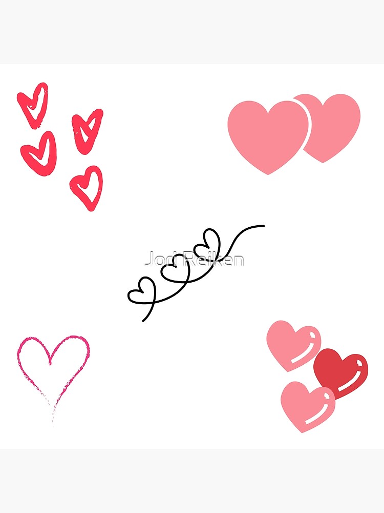 "Assortment of Hearts Valentine's Day Sticker Pack" Poster for Sale by ...
