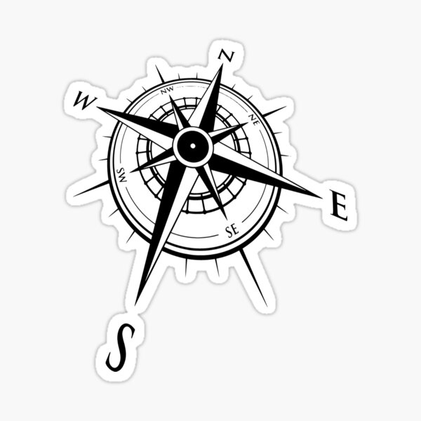"compass" Sticker for Sale by MOB2RAN | Redbubble