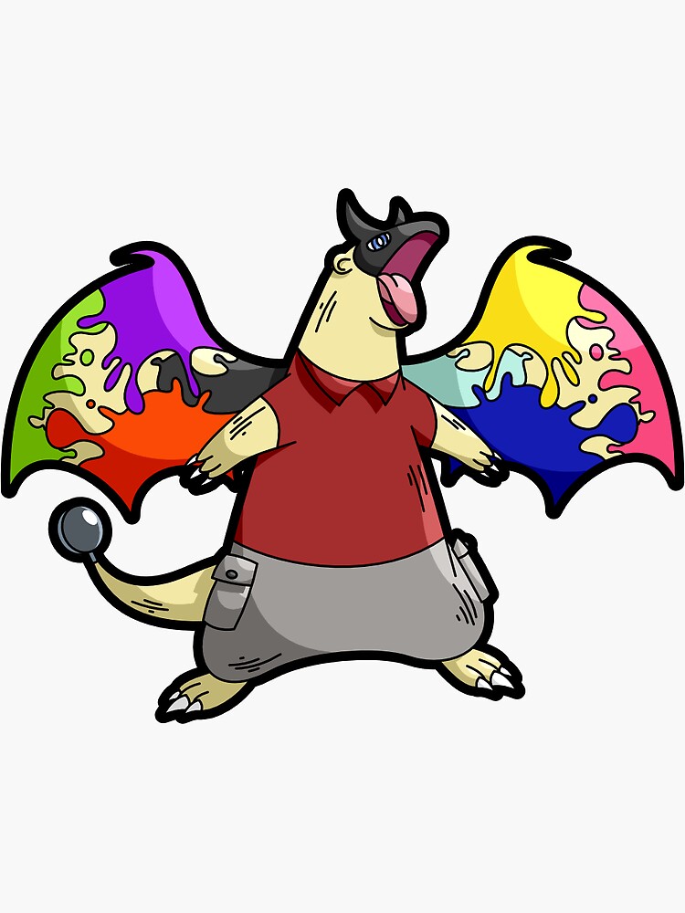 "Paint Splatter Dragon" Sticker for Sale by Animefreak9696 | Redbubble
