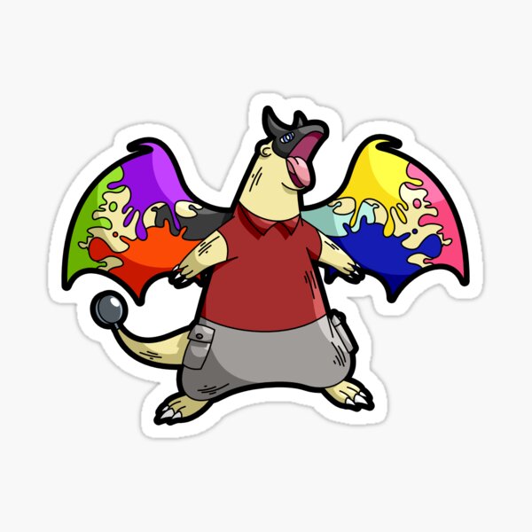 "Paint Splatter Dragon" Sticker for Sale by Animefreak9696 | Redbubble