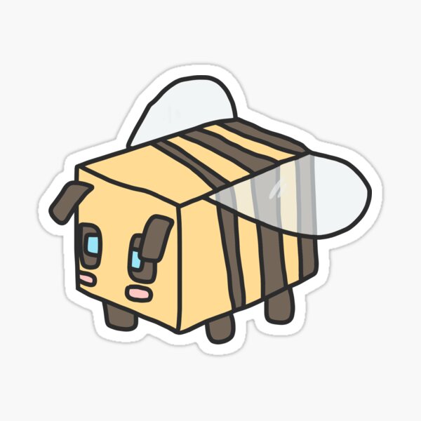 "Adorable aesthetic Minecraft bee" Sticker by Peach-cloud | Redbubble