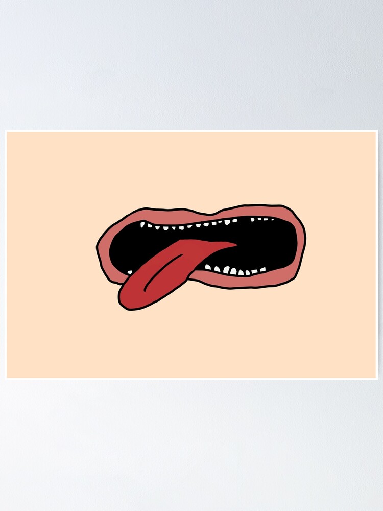 "Crazy Blabbing Mouth" Poster by FartBubble | Redbubble