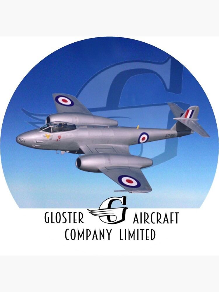 "Gloster Meteor fighter with Gloster logo" Art Print for Sale by ...