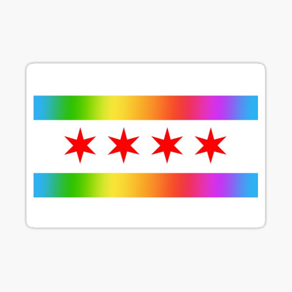 "Chicago Pride Flag 2016" Sticker by dunakin | Redbubble