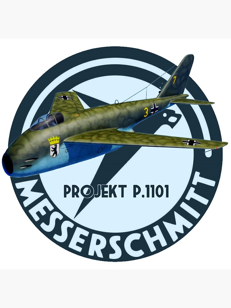 "Messerschmitt Projekt P.1101 with Messerschmitt logo." Art Print for ...