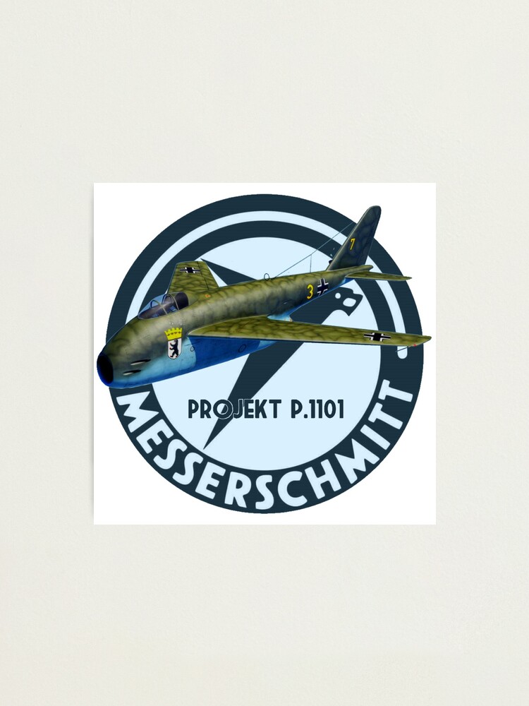 "Messerschmitt Projekt P.1101 with Messerschmitt logo." Photographic ...