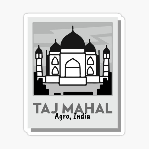 "Taj Mahal" Sticker by unikologo | Redbubble