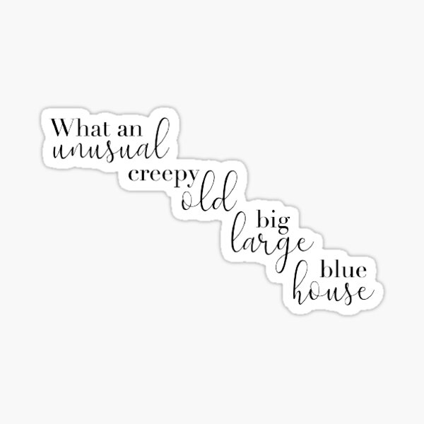 "Additional Adjectives" Sticker for Sale by ccannilla0104 | Redbubble