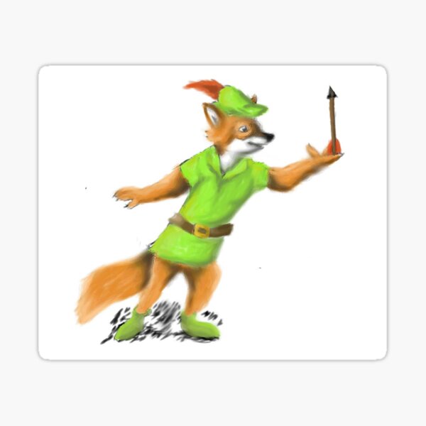"Robin Hood" Sticker for Sale by iceWolfArts | Redbubble