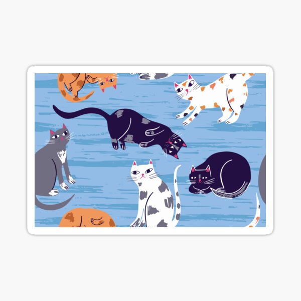 "Cats hanging Out Design for Cat Fans" Sticker for Sale by ...