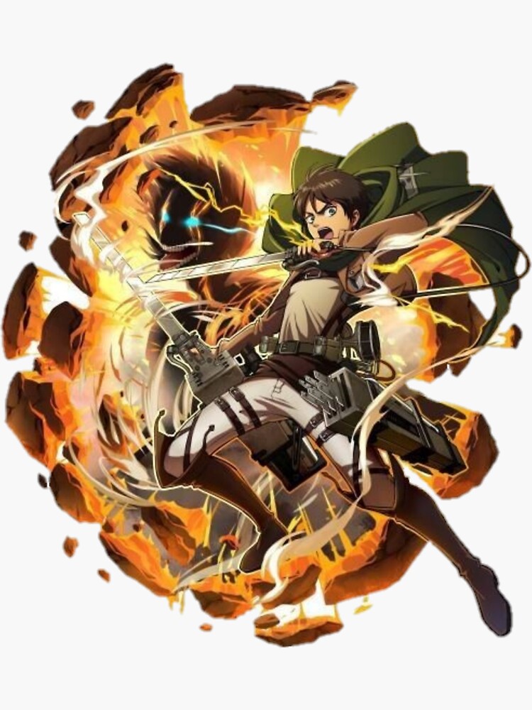 " Eren jaeger" Sticker for Sale by HaneStore | Redbubble