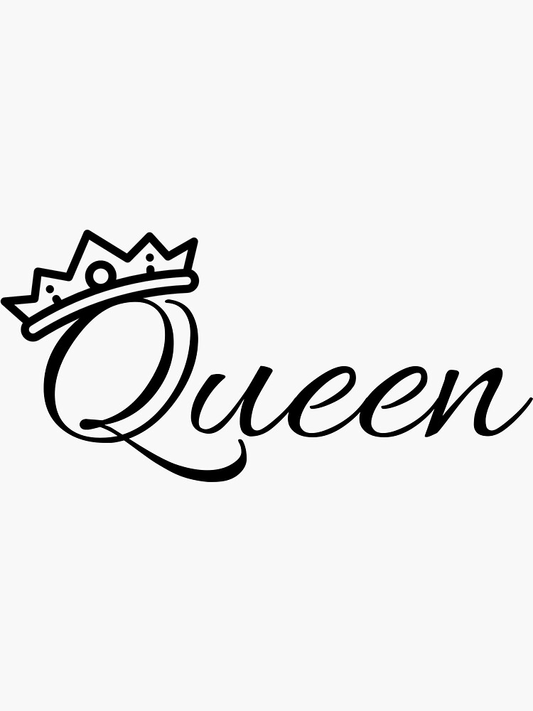 "Queen typography" Sticker for Sale by FormXD | Redbubble