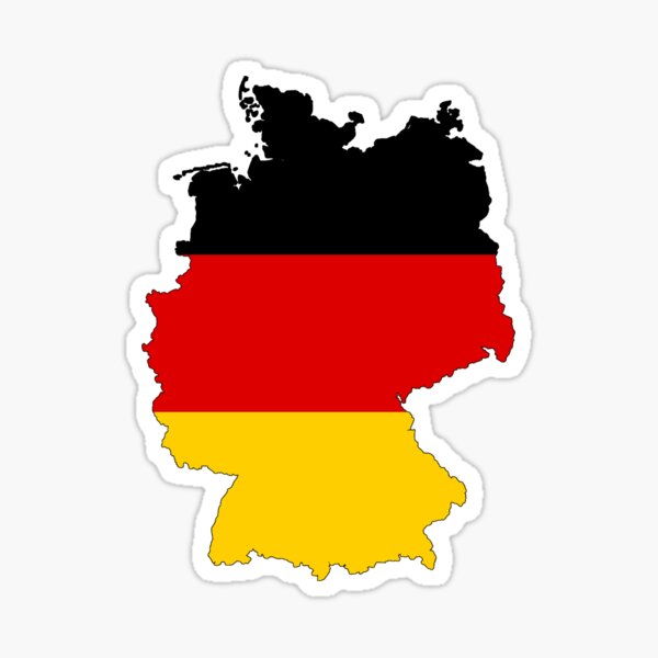 "German flag map" Sticker by ThisDesign | Redbubble