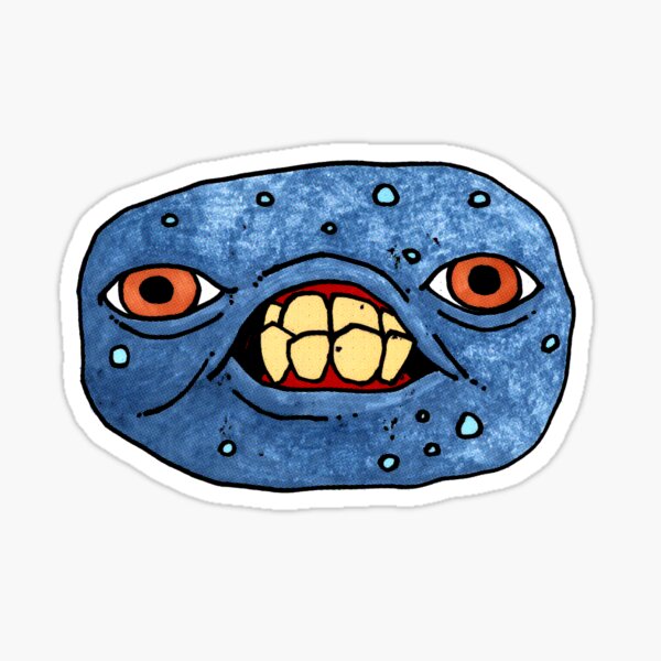 "Blue Monster" Sticker by EPMProjects | Redbubble