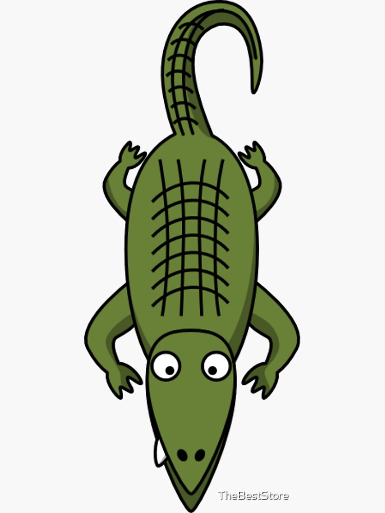 "Cartoon Alligator" Sticker for Sale by TheBestStore | Redbubble