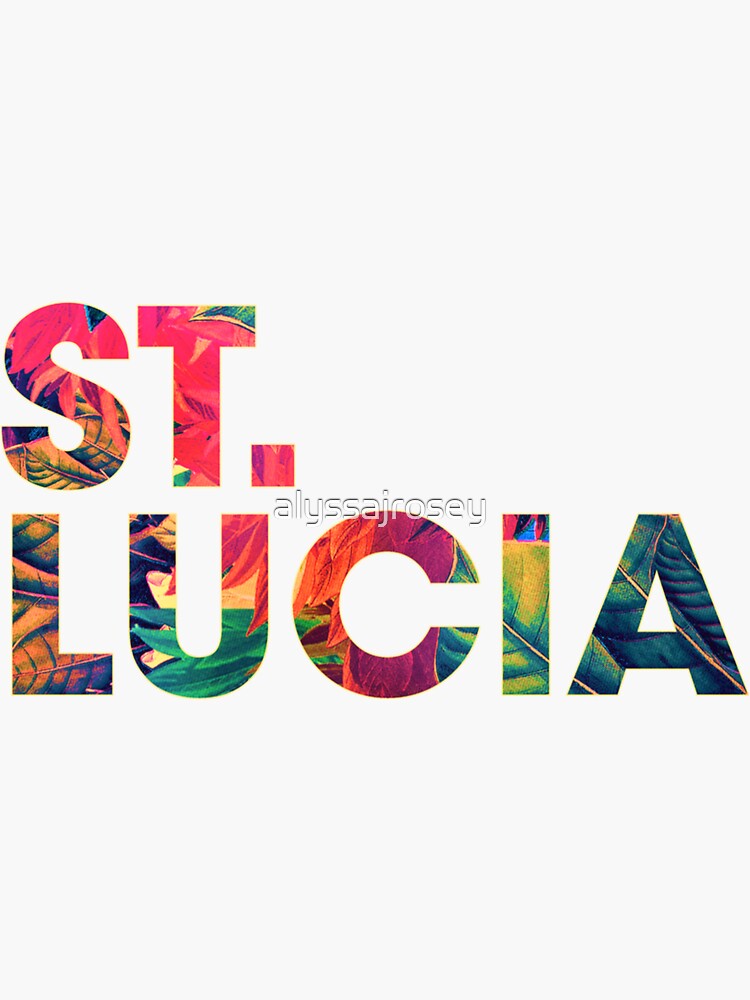 "St. Lucia" Sticker for Sale by alyssajrosey | Redbubble