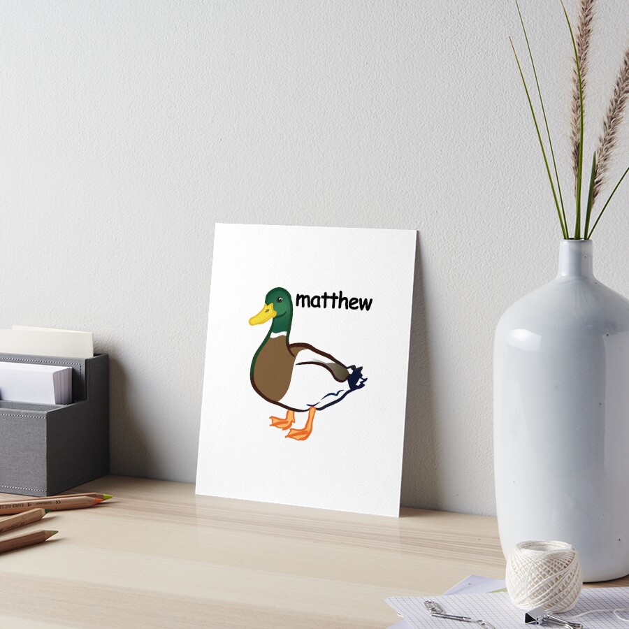 "Matthew Duck Meme" Art Board Print for Sale by Altohombre | Redbubble