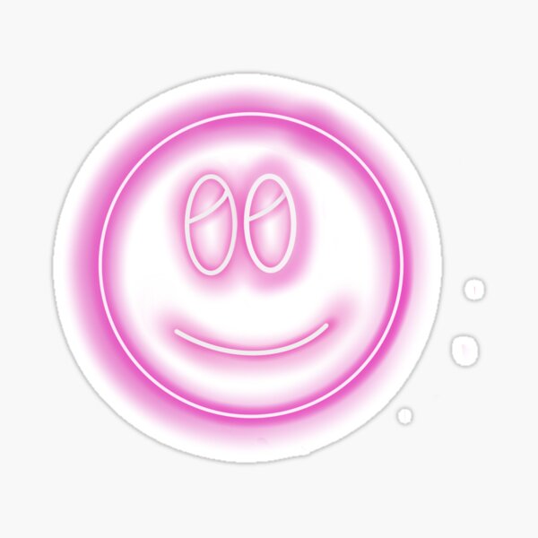 "Neon smiley face" Sticker for Sale by heyitslexii | Redbubble